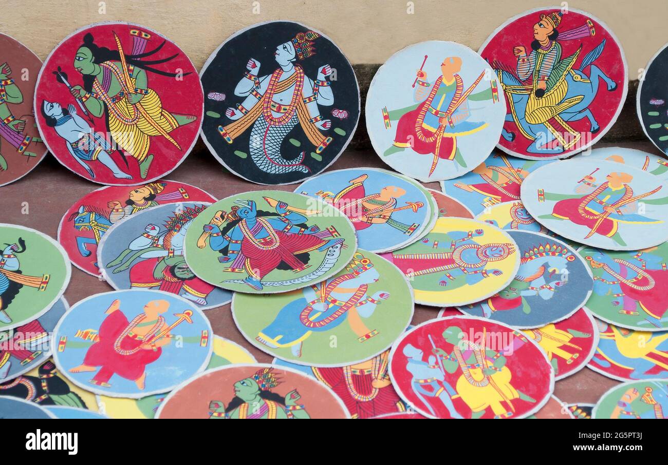 Religious cards called Dashavatara cards. Famous artwork, depicting ten ...