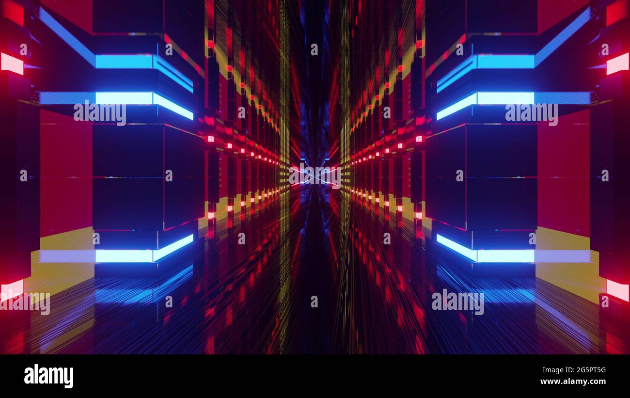 Futuristic 3D illustration background wallpaper Stock Photo - Alamy