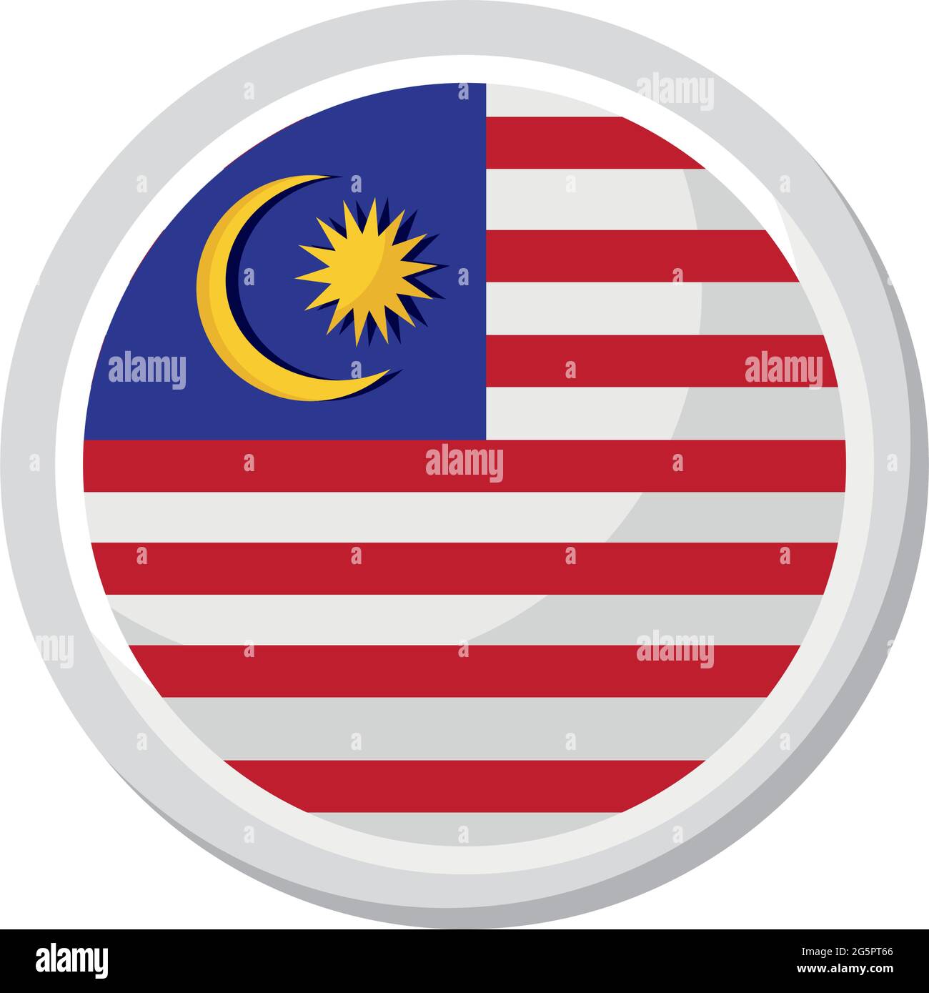 Malaysian Flag Button Stock Vector Image And Art Alamy