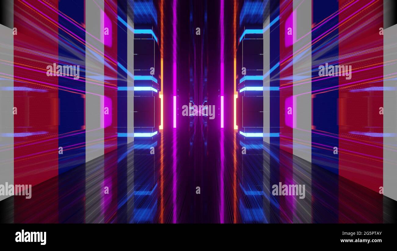 Bright futuristic 3D illustration background wallpaper Stock Photo - Alamy