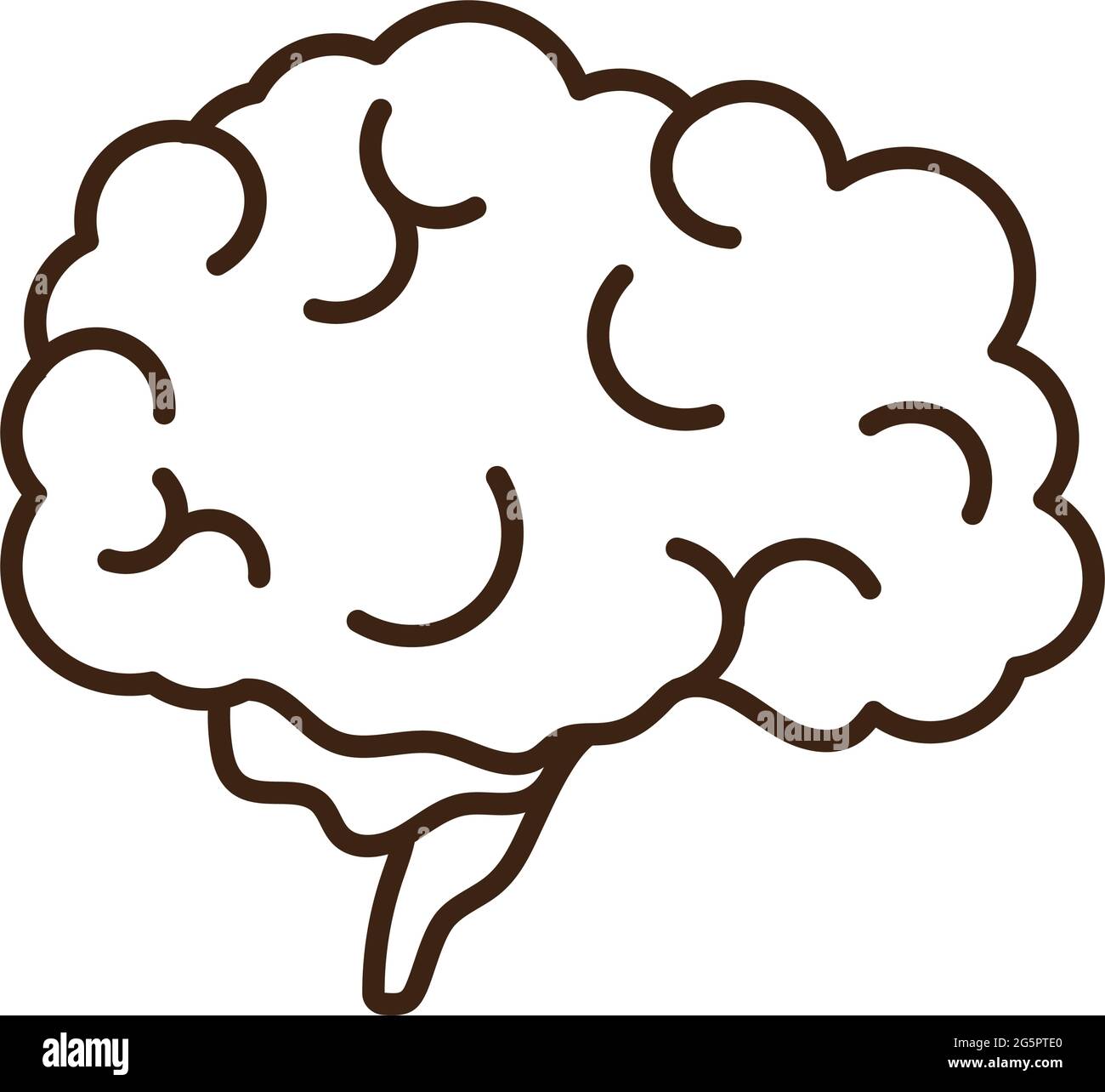 white brain icon Stock Vector Image & Art - Alamy