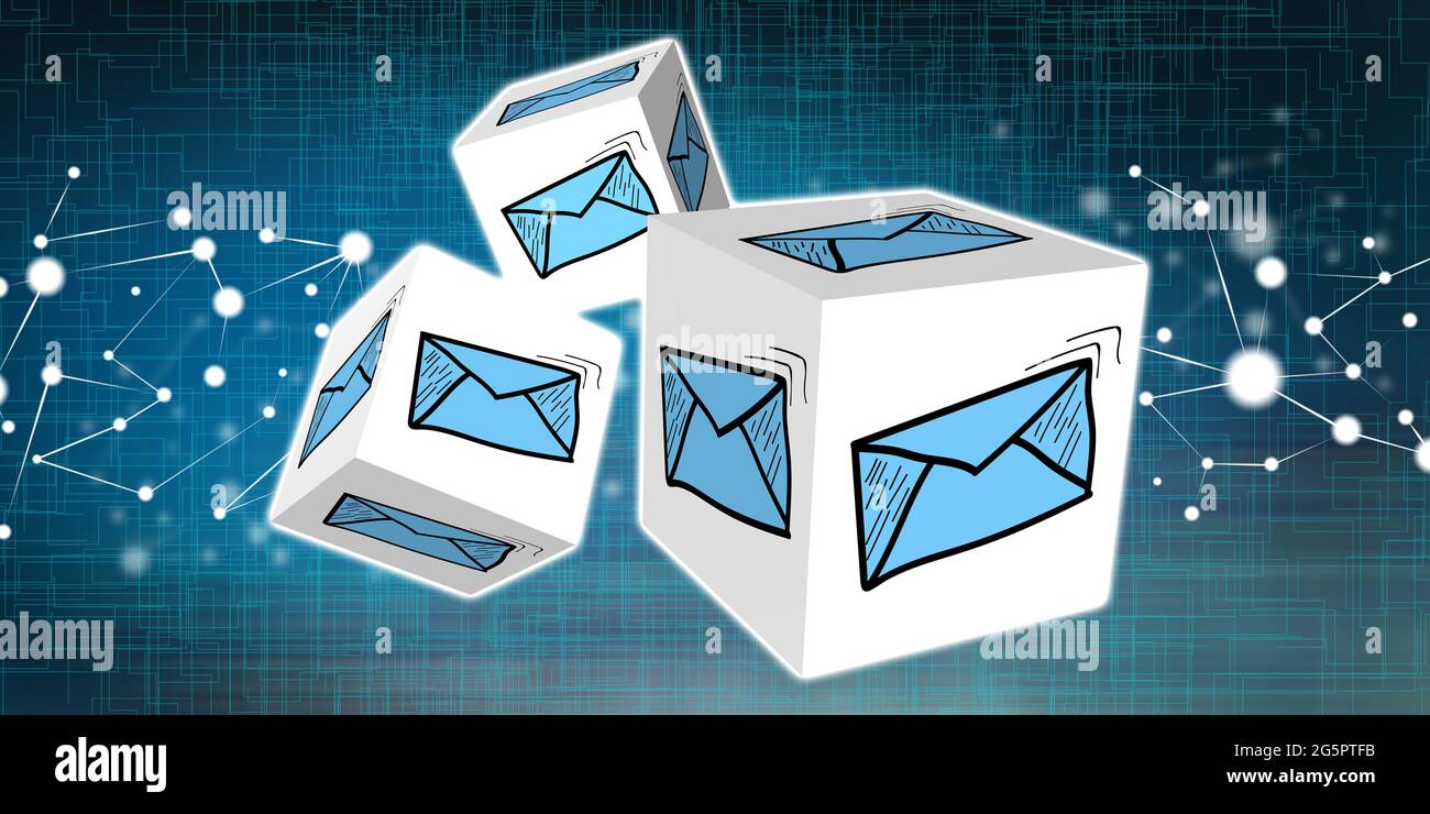 Illustration of an e-mail concept Stock Photo - Alamy