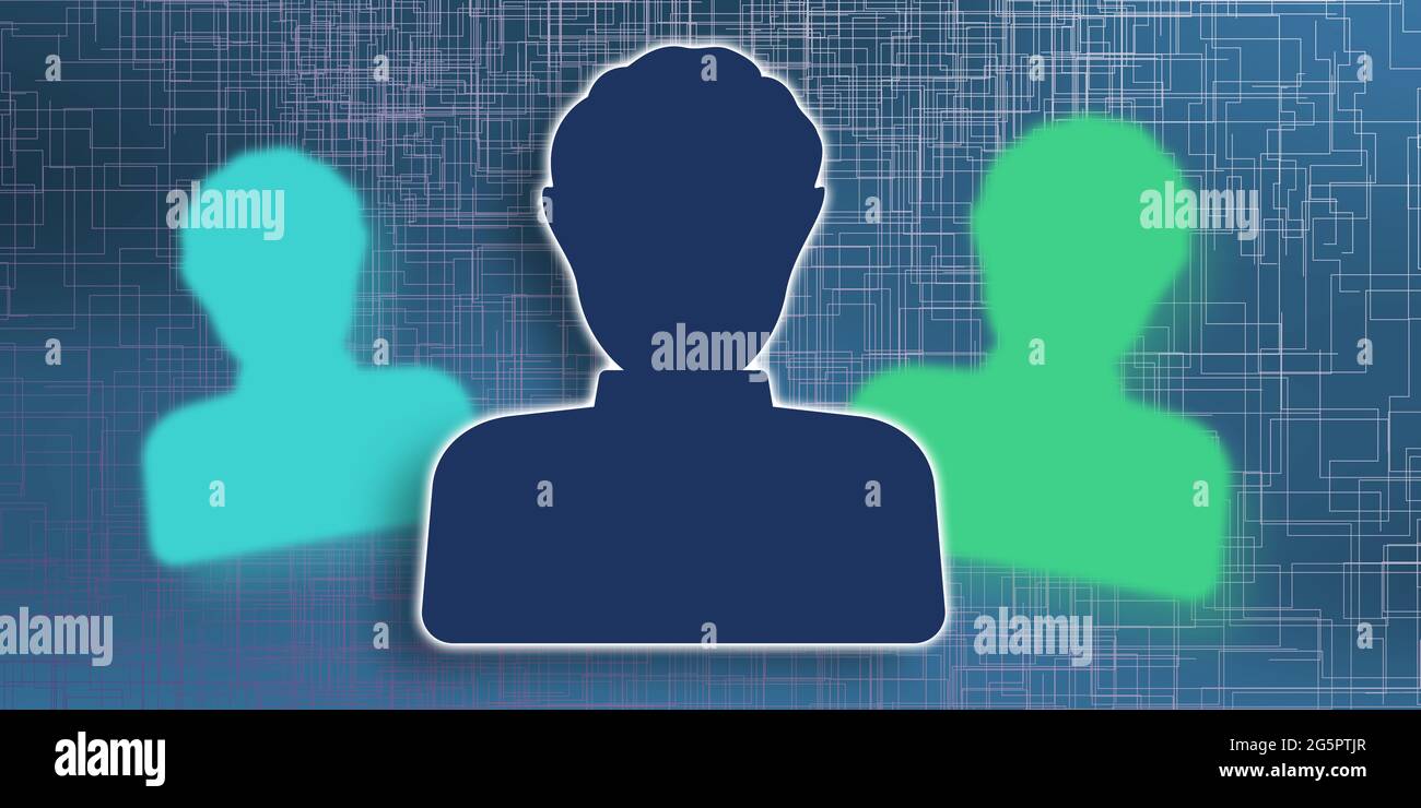 Illustration of a profile concept Stock Photo - Alamy