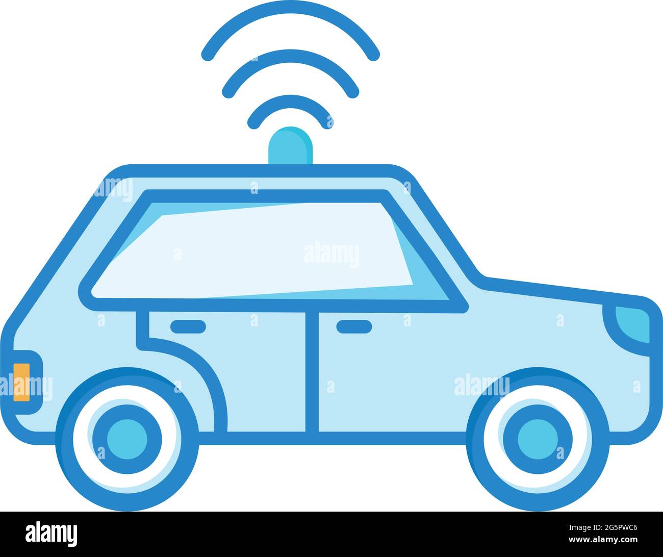 blue car with signal Stock Vector Image & Art - Alamy