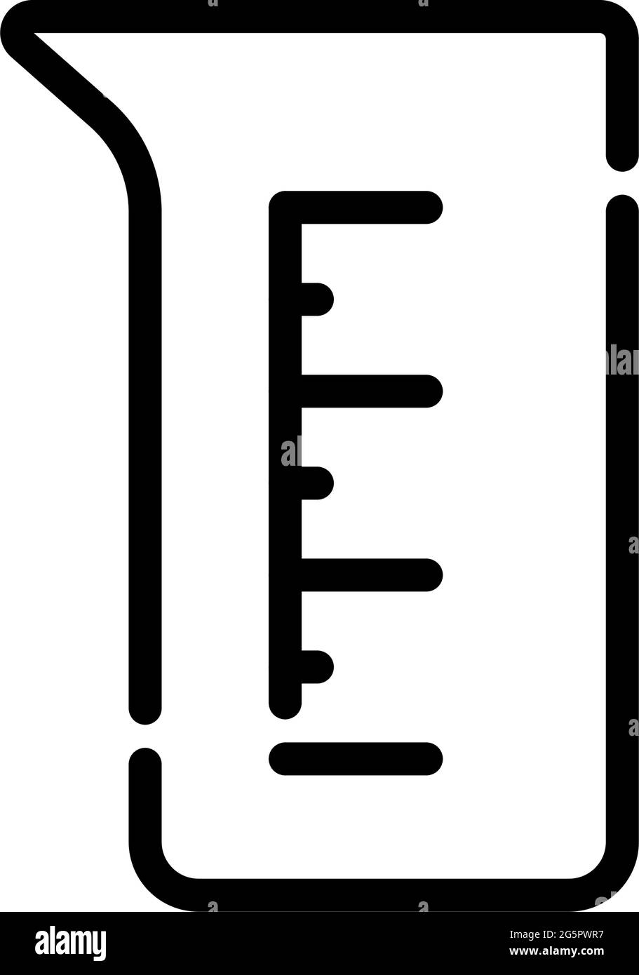 Icon Of Chemistry Beaker. Bold outline design with editable stroke ...