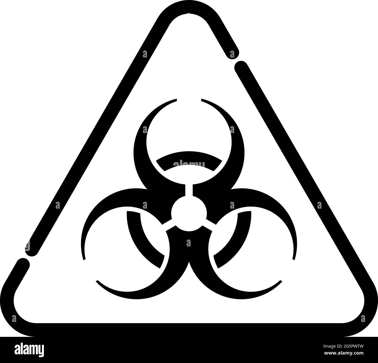 Icon Of Biohazard. Bold outline design with editable stroke width ...