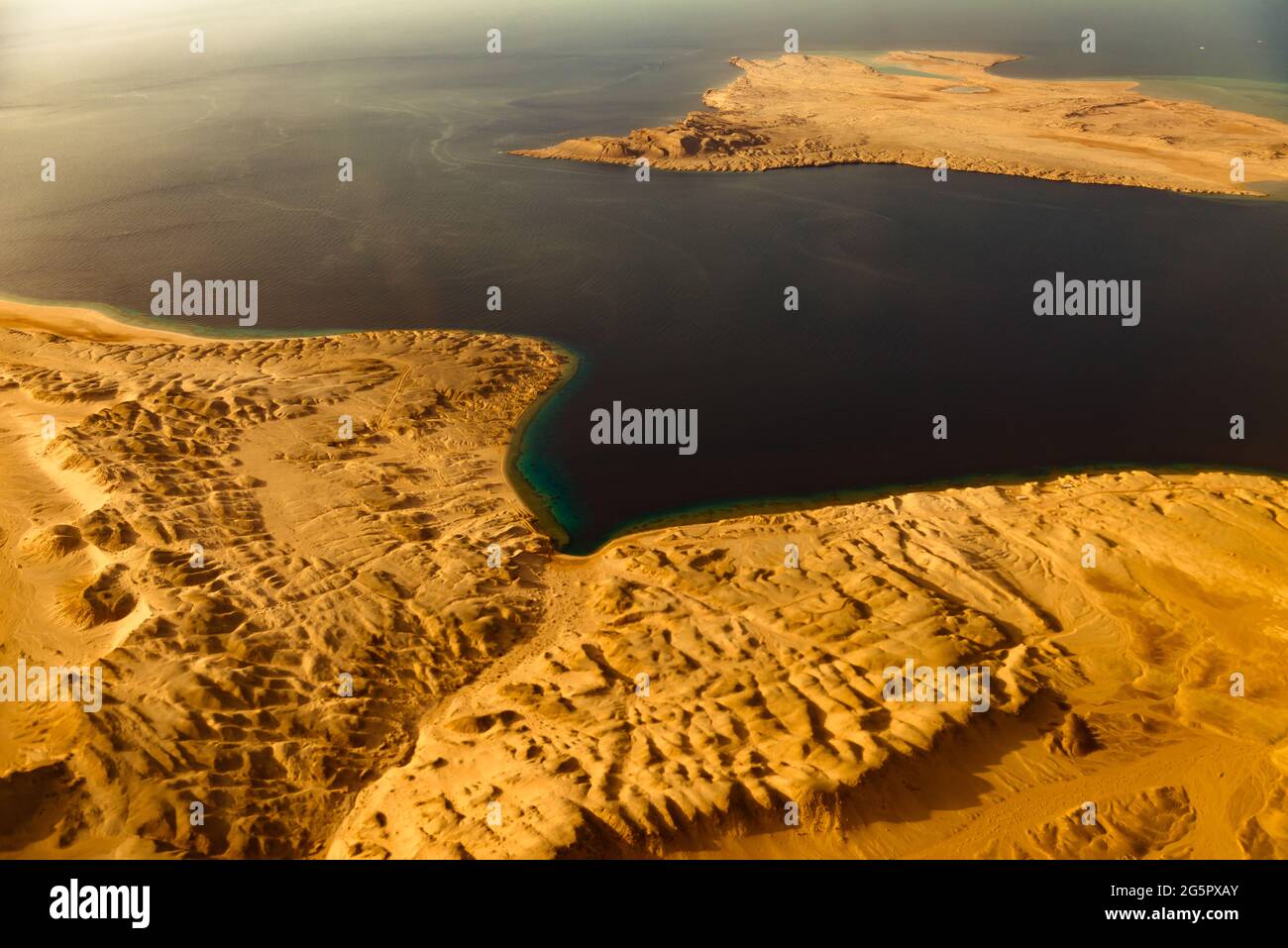 aerial view of egyptian islands in red sea at sunrise Stock Photo - Alamy