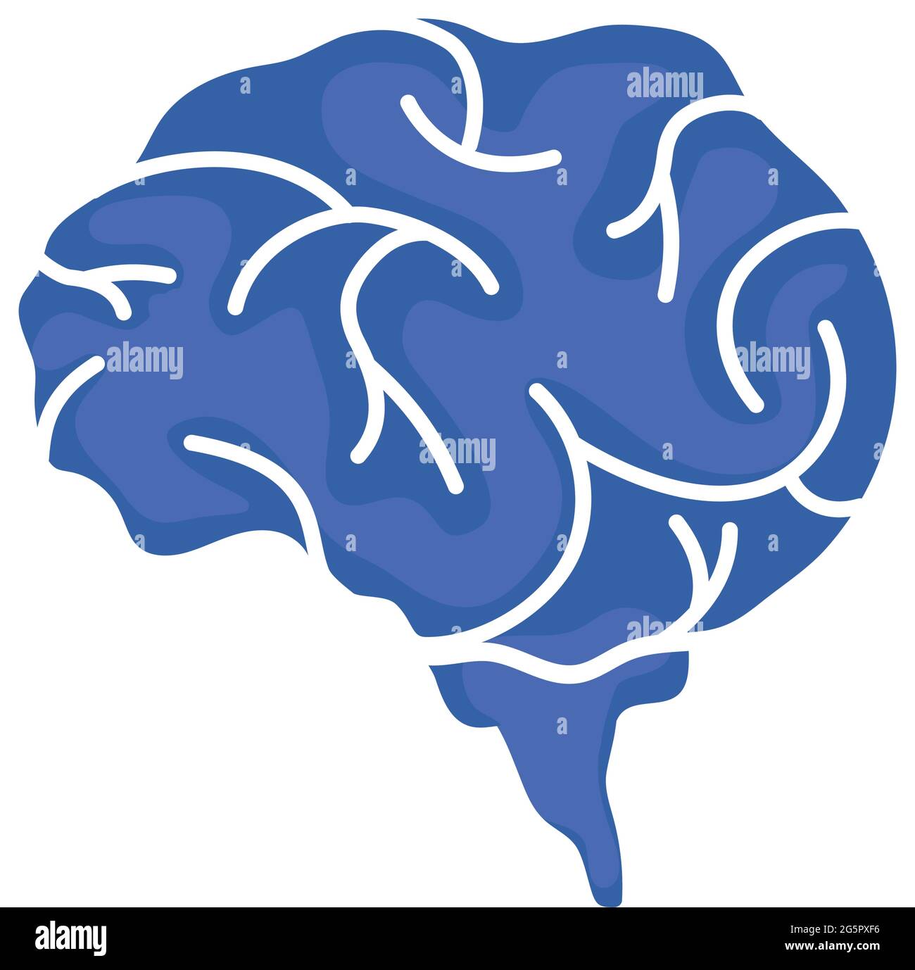blue brain icon Stock Vector Image & Art - Alamy