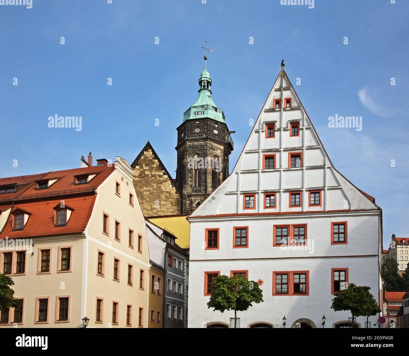 Market square - Am Markt in Pirna. State of Saxony. Germany Stock Photo ...