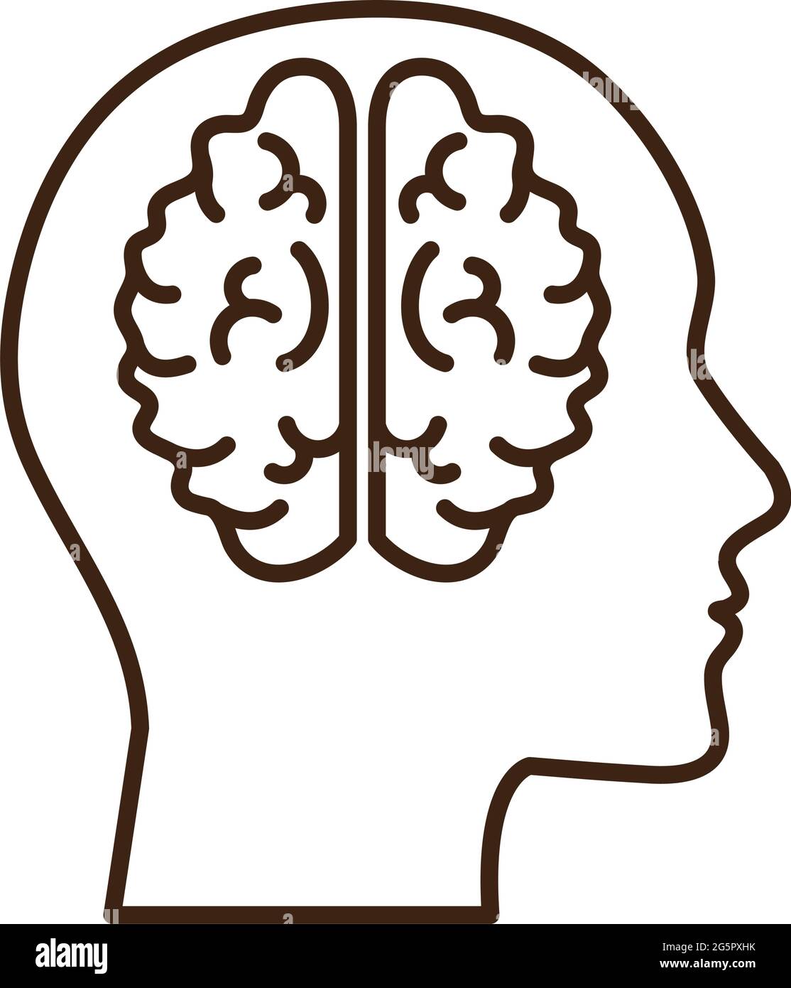 brain inside head Stock Vector Image & Art - Alamy