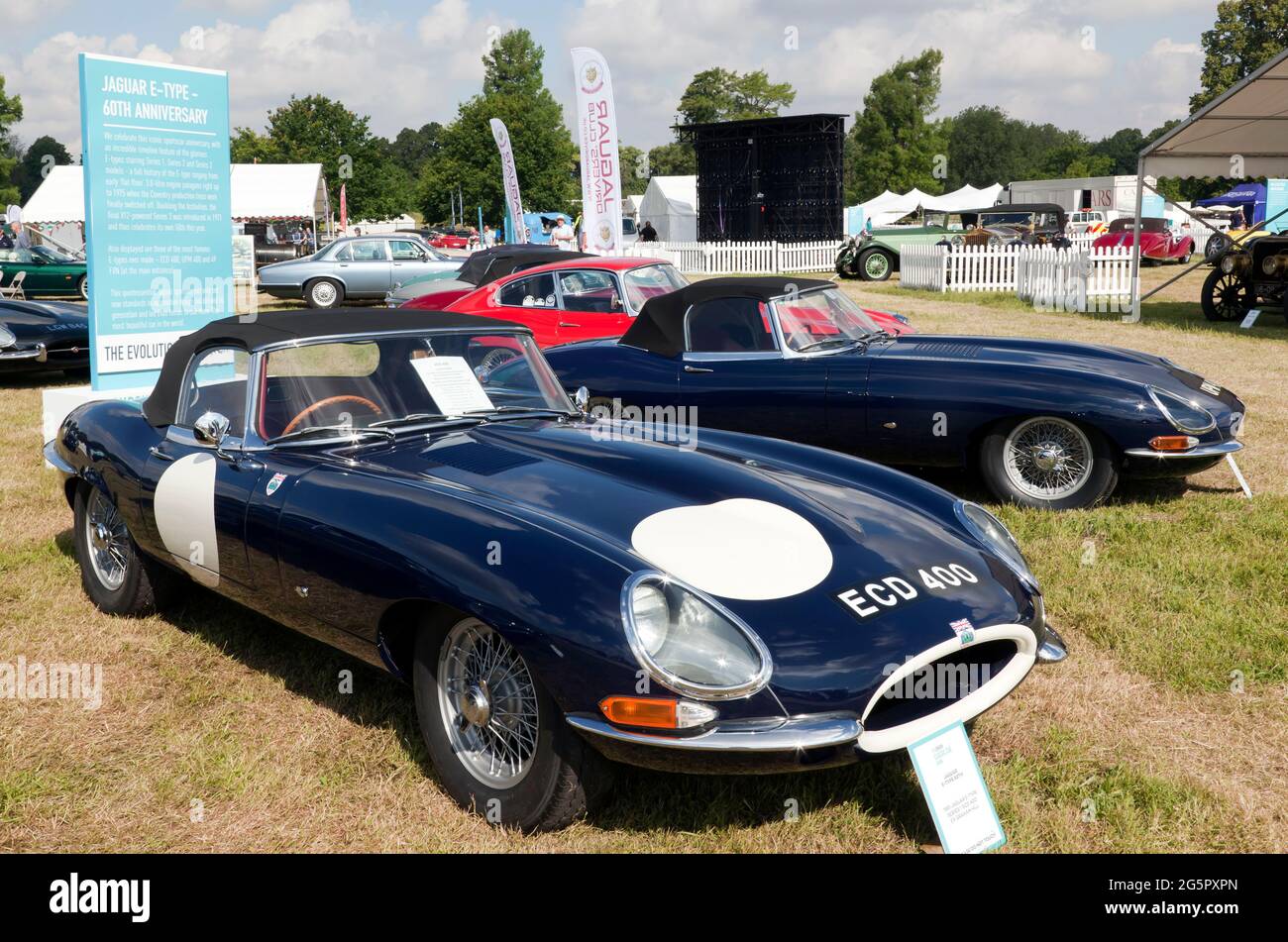 Graham Hills 1961, Blue, Series 1, E-type Jaguar, on display at the ...