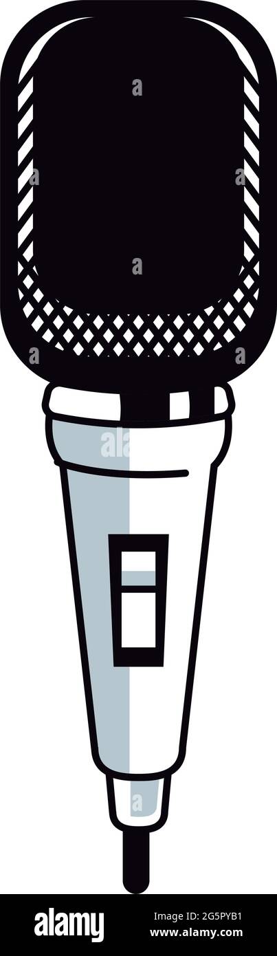 karaoke monochrome mic Stock Vector Image & Art - Alamy