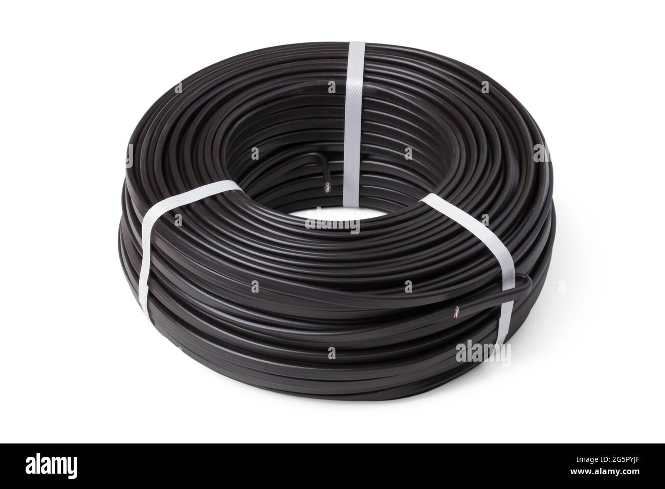 Coil of electrical wire isolated on white background Stock Photo - Alamy