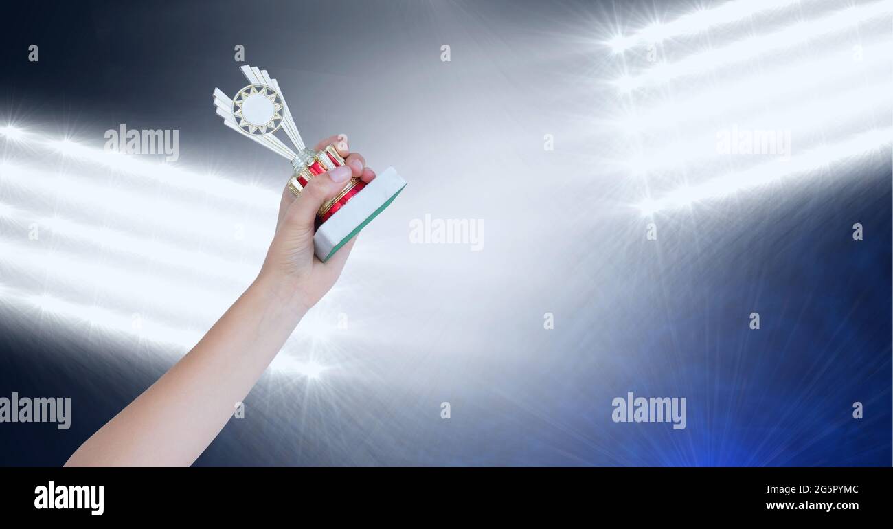 Hand holding trophy hi-res stock photography and images - Alamy