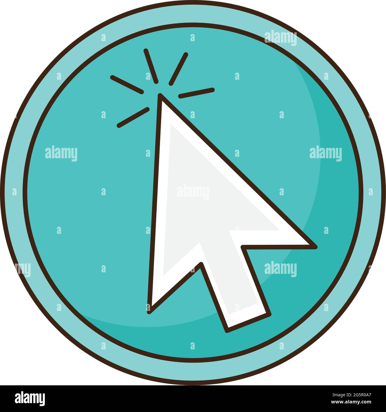 cursor arrow in button Stock Vector Image & Art - Alamy