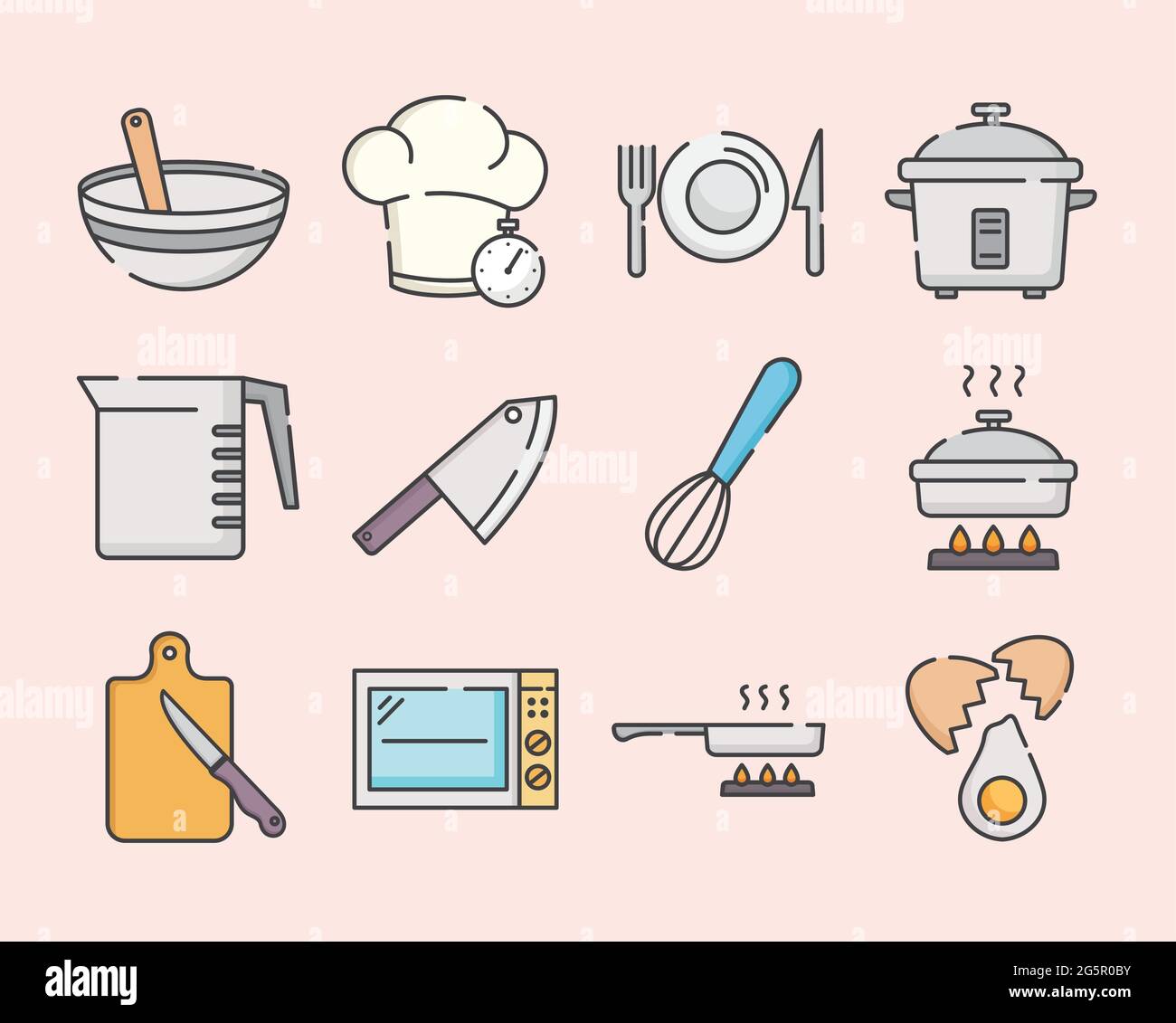 Cooking symbol collection Stock Vector Image & Art - Alamy