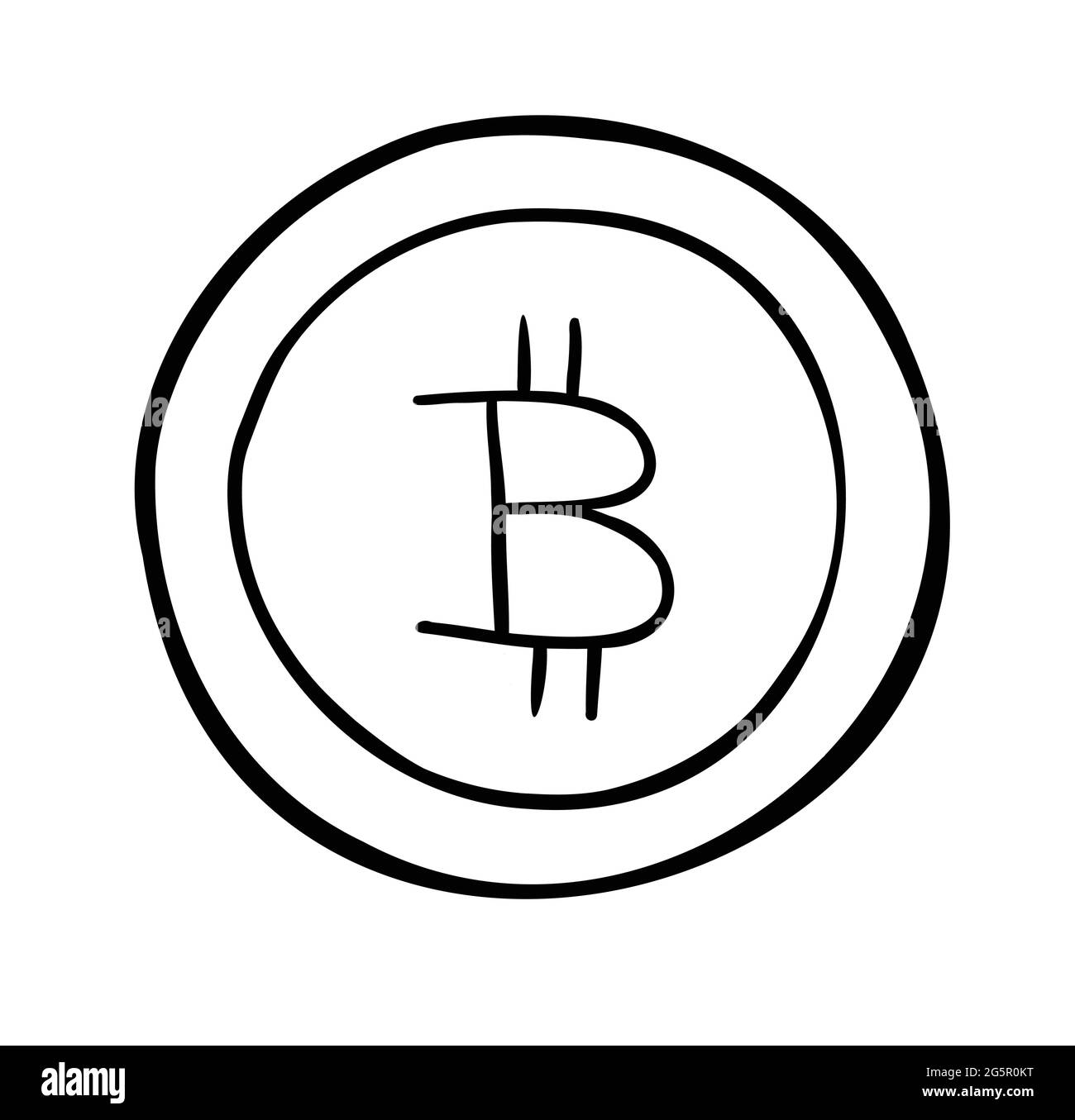 Cartoon Coin Black And White