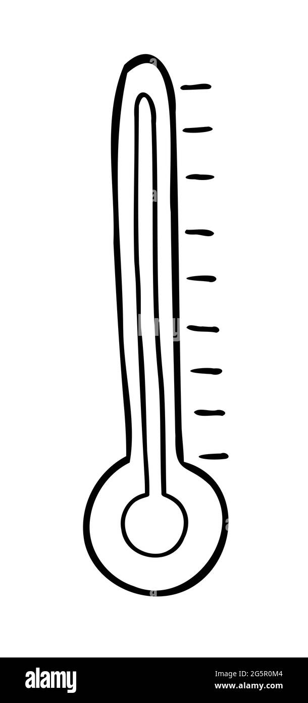 Weather Thermometer Clip Art Black And White Thermometer Illustration
