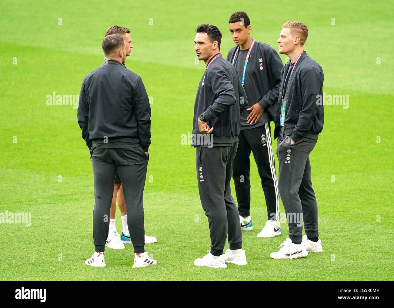 Germany players inspect the pitch before the UEFA Euro 2020 round of 16 ...