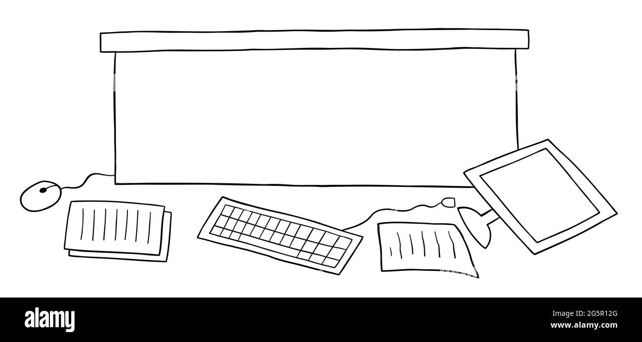 Cartoon Messy Office Desk Cartoon Messy Office Desk