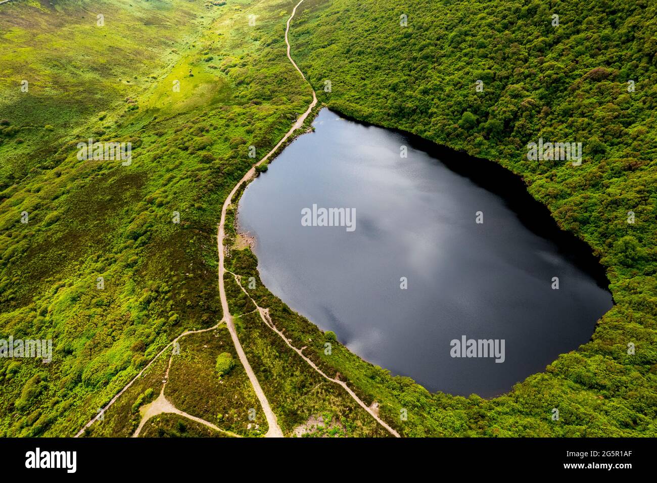 Bay Lough lake in Clogheen, county Tipperary in Ireland. The lake sits ...