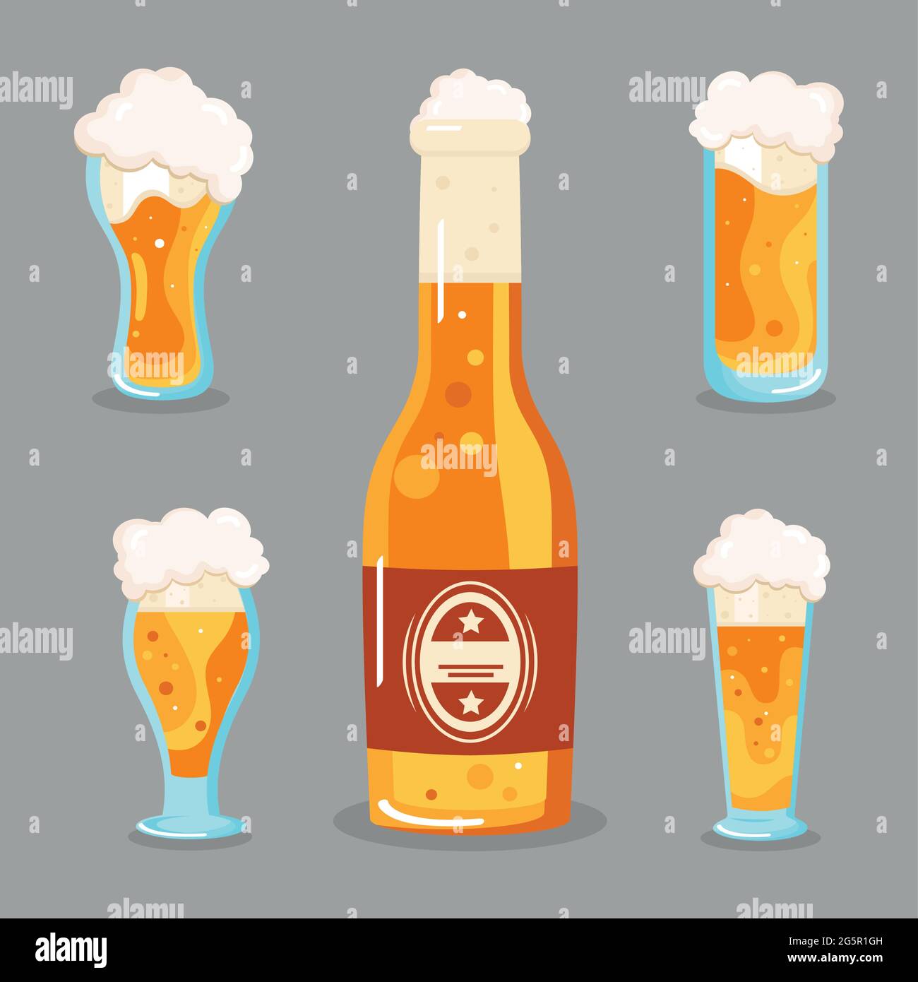 beer symbol collection Stock Vector Image & Art - Alamy
