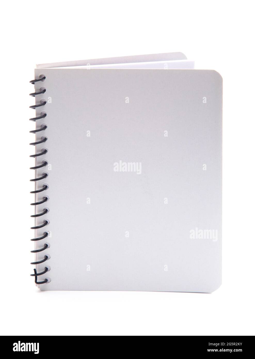 Plain White Notebook on a White Background Stock Photo - Alamy