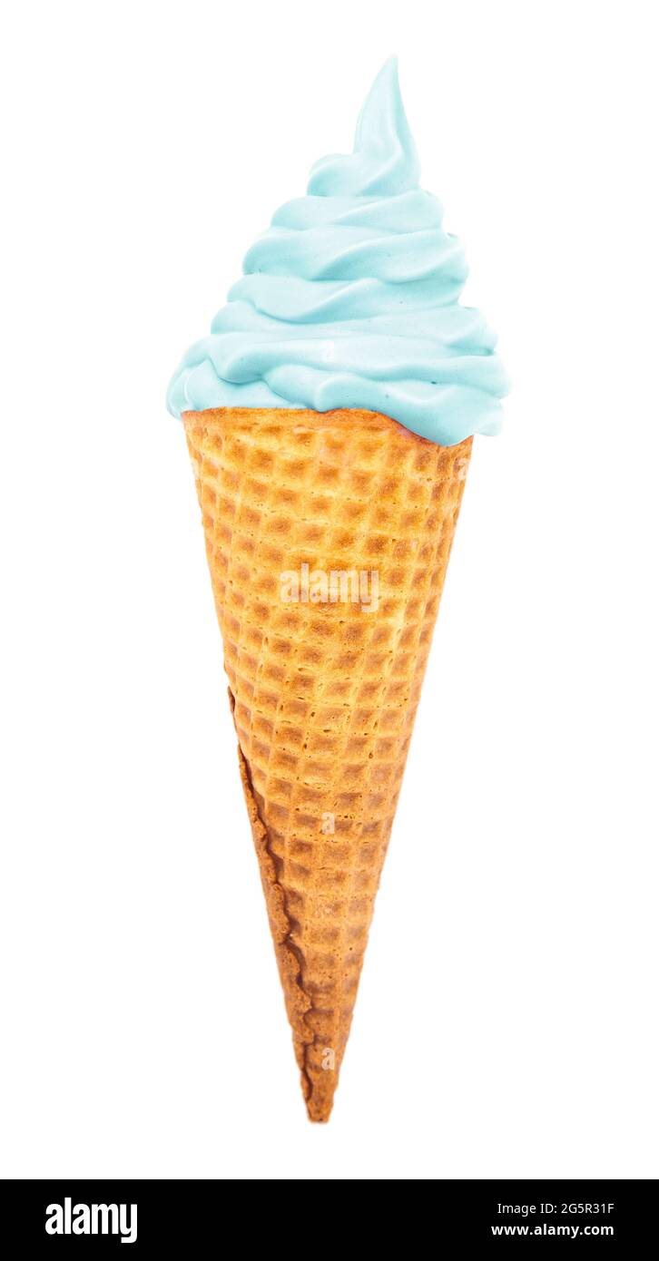 Blue ice cream and cone Cut Out Stock Images & Pictures - Alamy