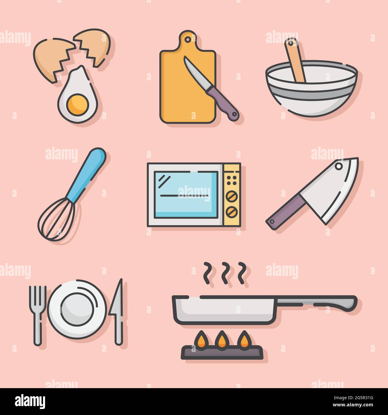 Cooking set of icons Stock Vector Image & Art - Alamy