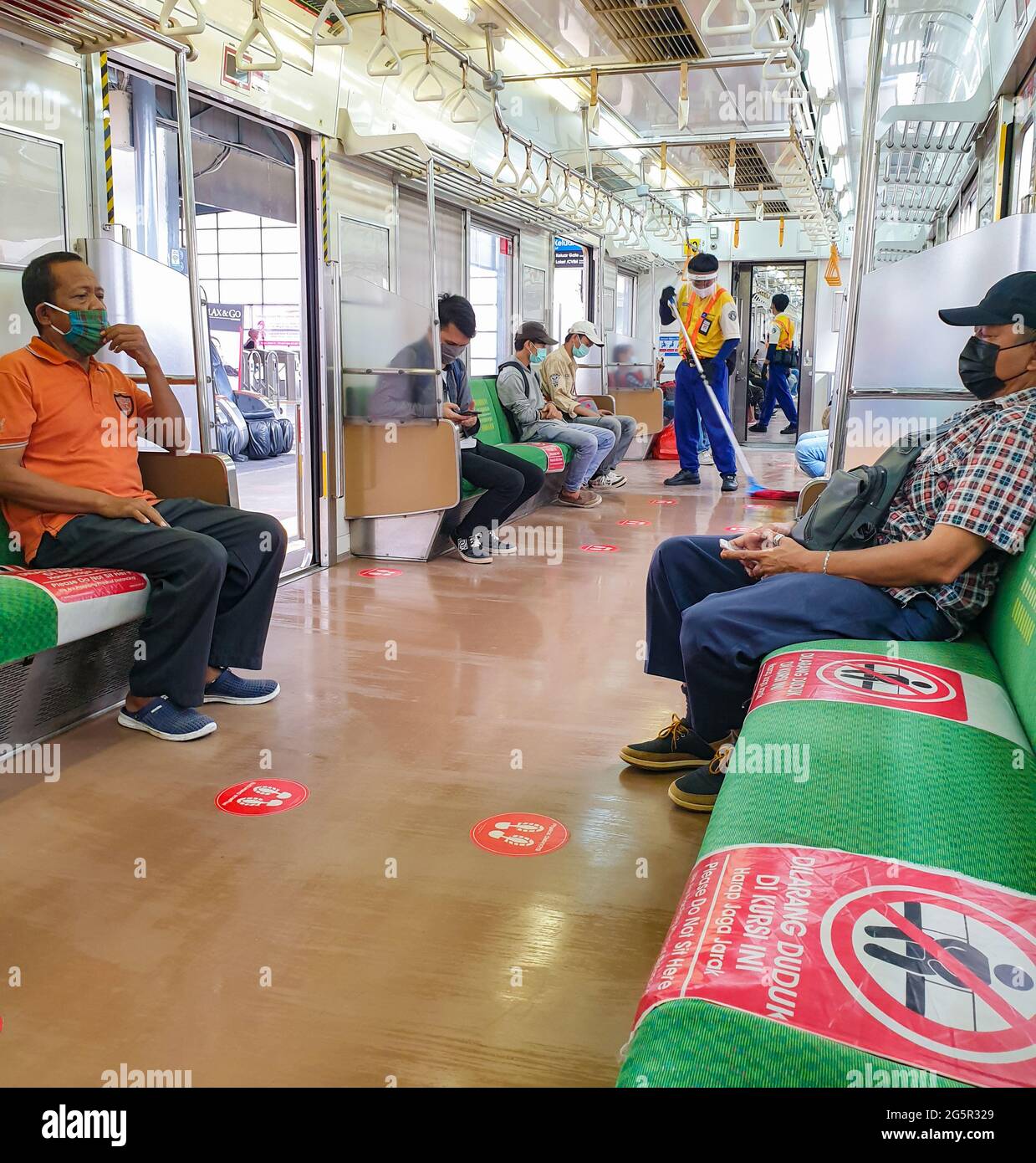 Tangerang, Indonesia - CIRCA Dec 2020: Typical situation inside public ...