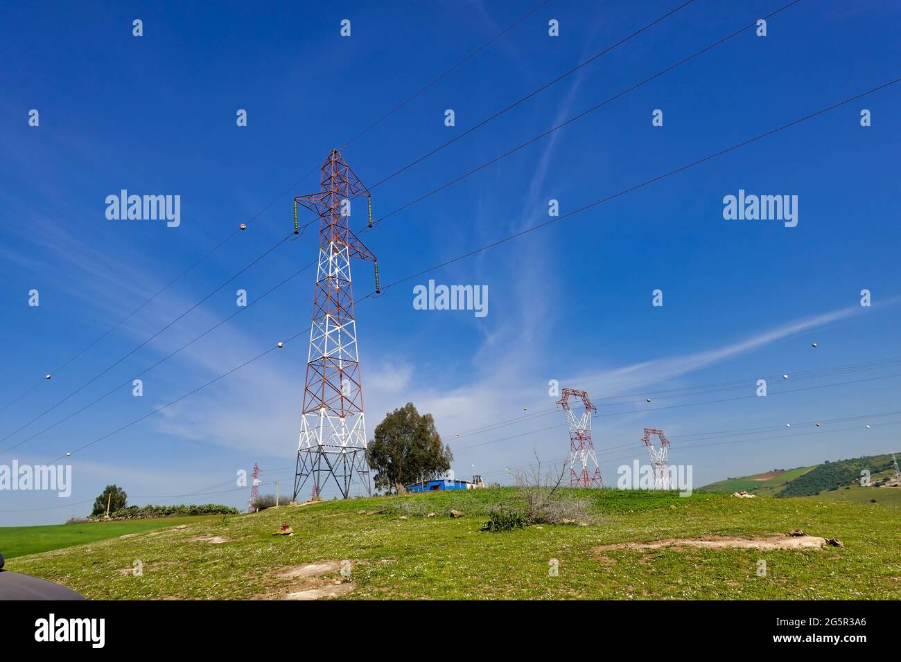Shot of an electrical grid in nature Stock Photo - Alamy