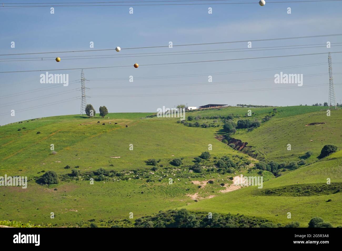 Shot of power line balls Stock Photo - Alamy