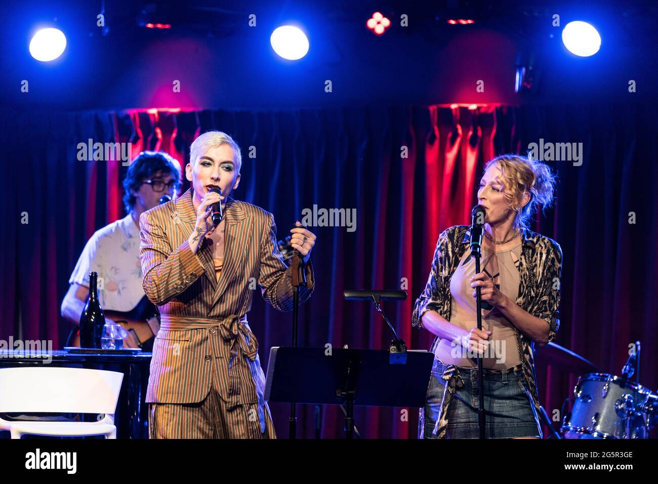 New York, NY - June 26, 2021: Mason Alexander Park and Shannon Conley ...