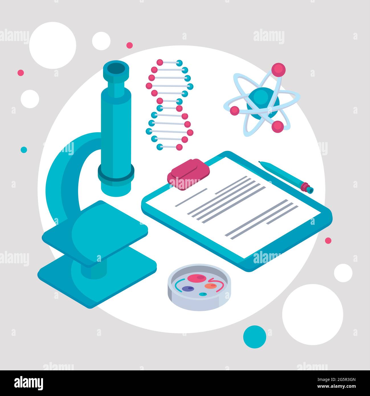 Microscope glass dish Stock Vector Images - Alamy