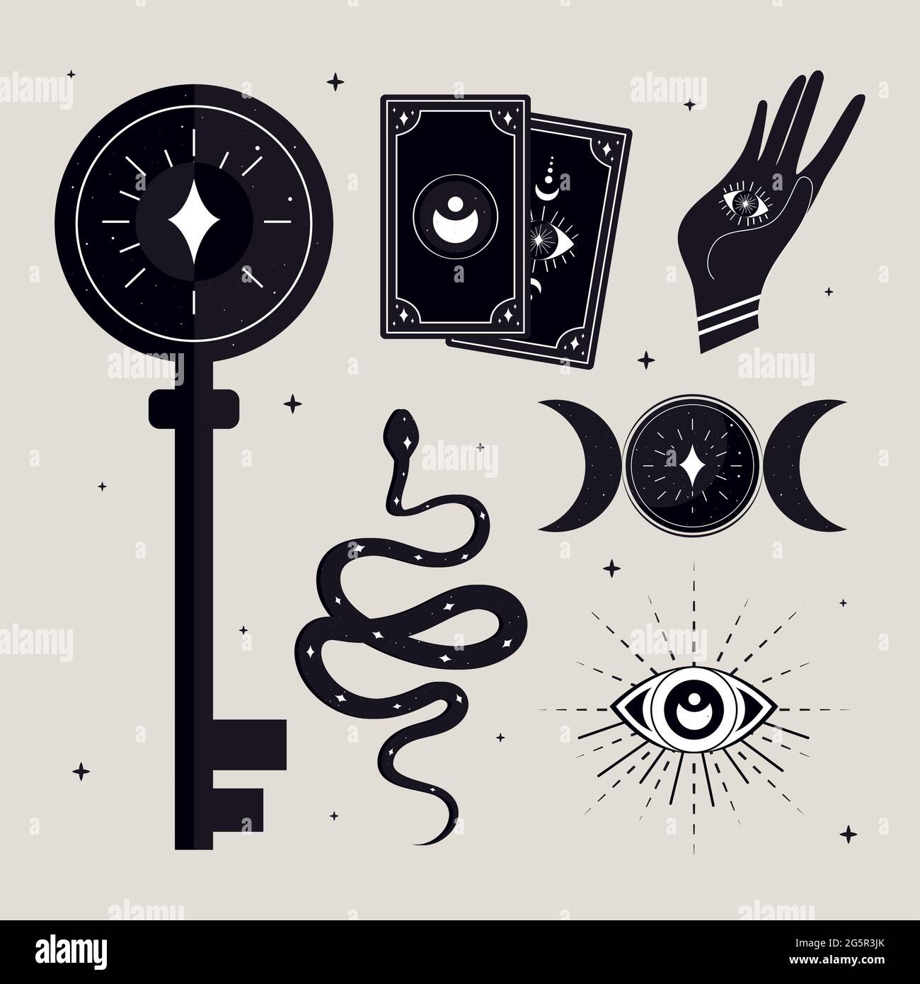 esoteric key and icon set Stock Vector Image & Art - Alamy