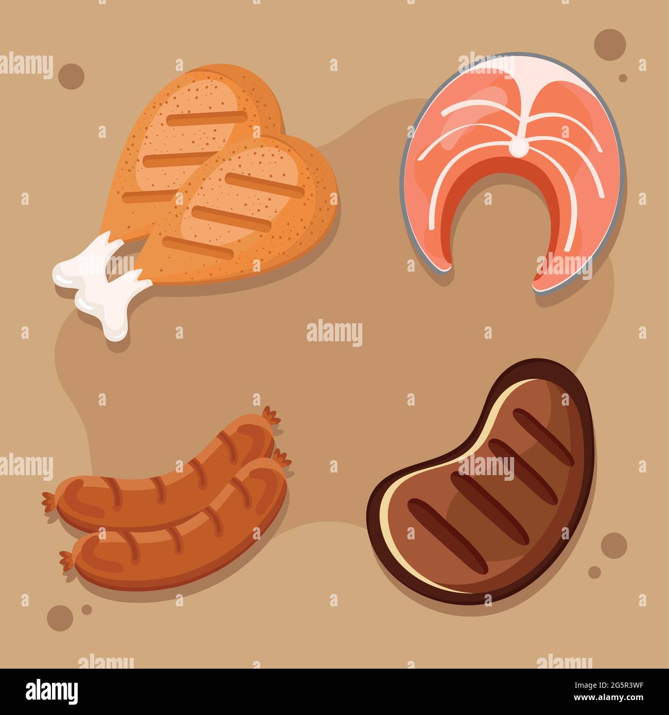 meat food icon set Stock Vector Image & Art - Alamy