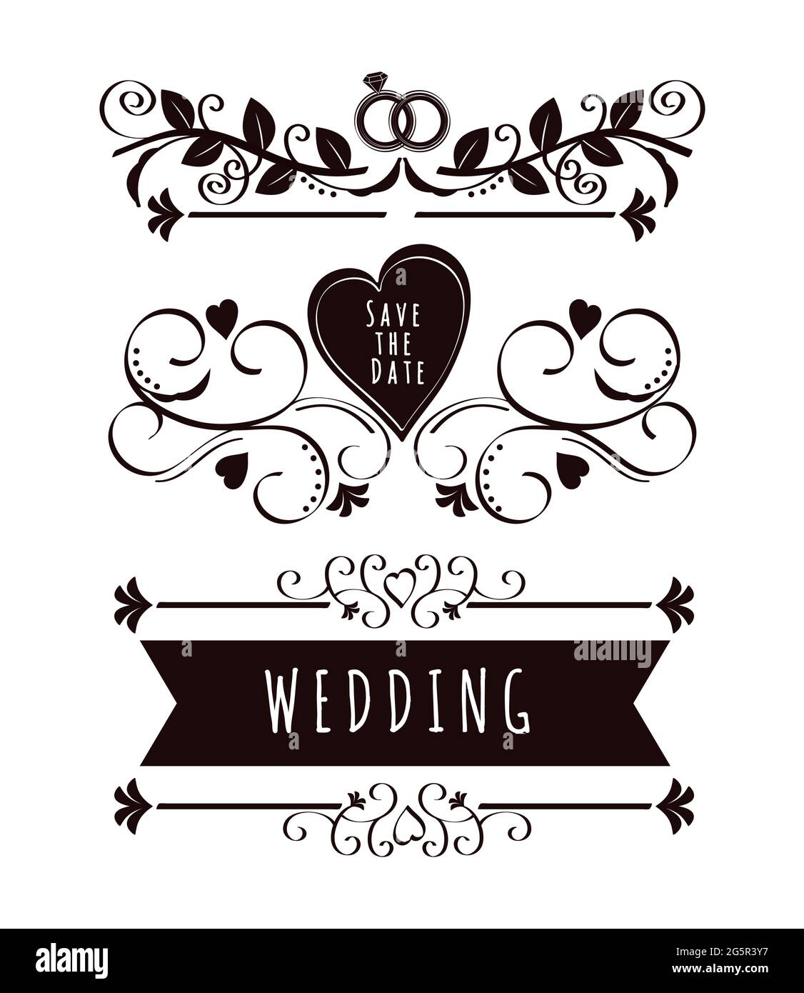 Wedding banners collection Stock Vector Image & Art - Alamy