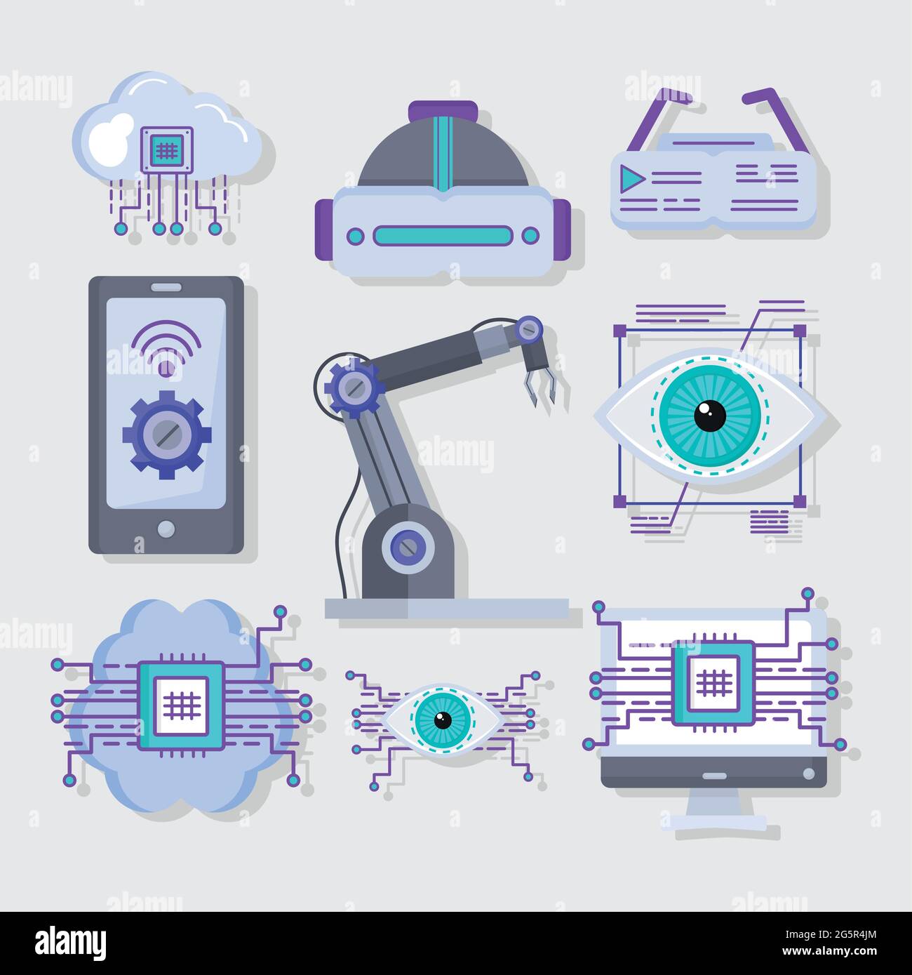 Future technology icon set Stock Vector Image & Art - Alamy