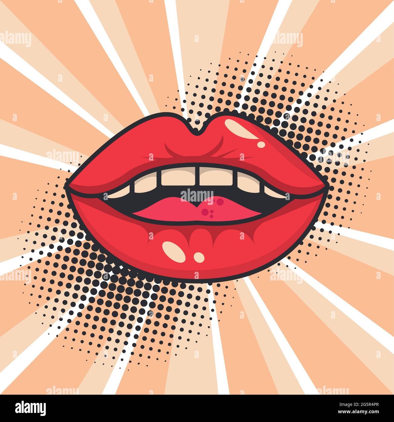 mouth pop art poster Stock Vector Image & Art - Alamy