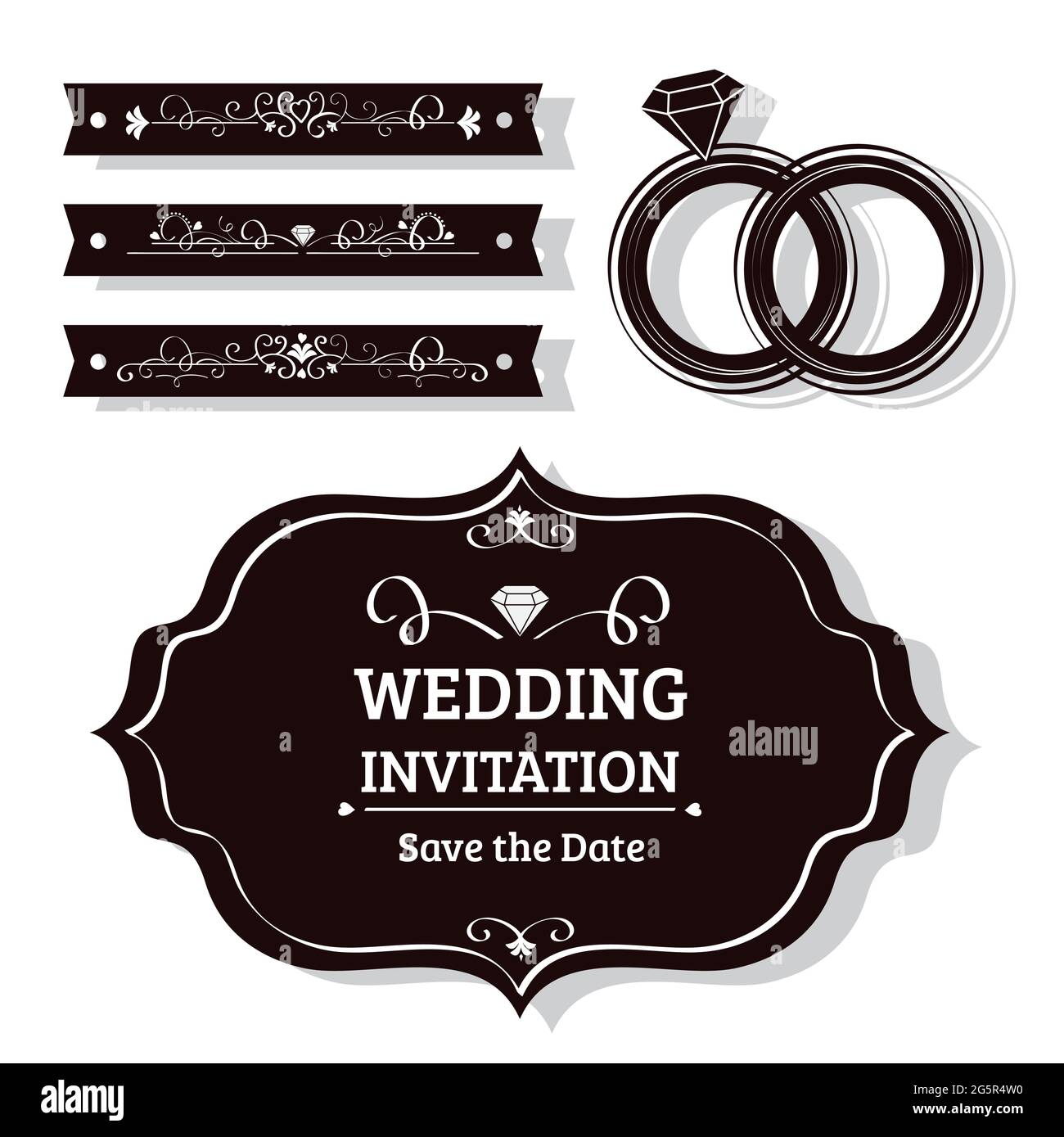 Wedding banners set Stock Vector Image & Art - Alamy