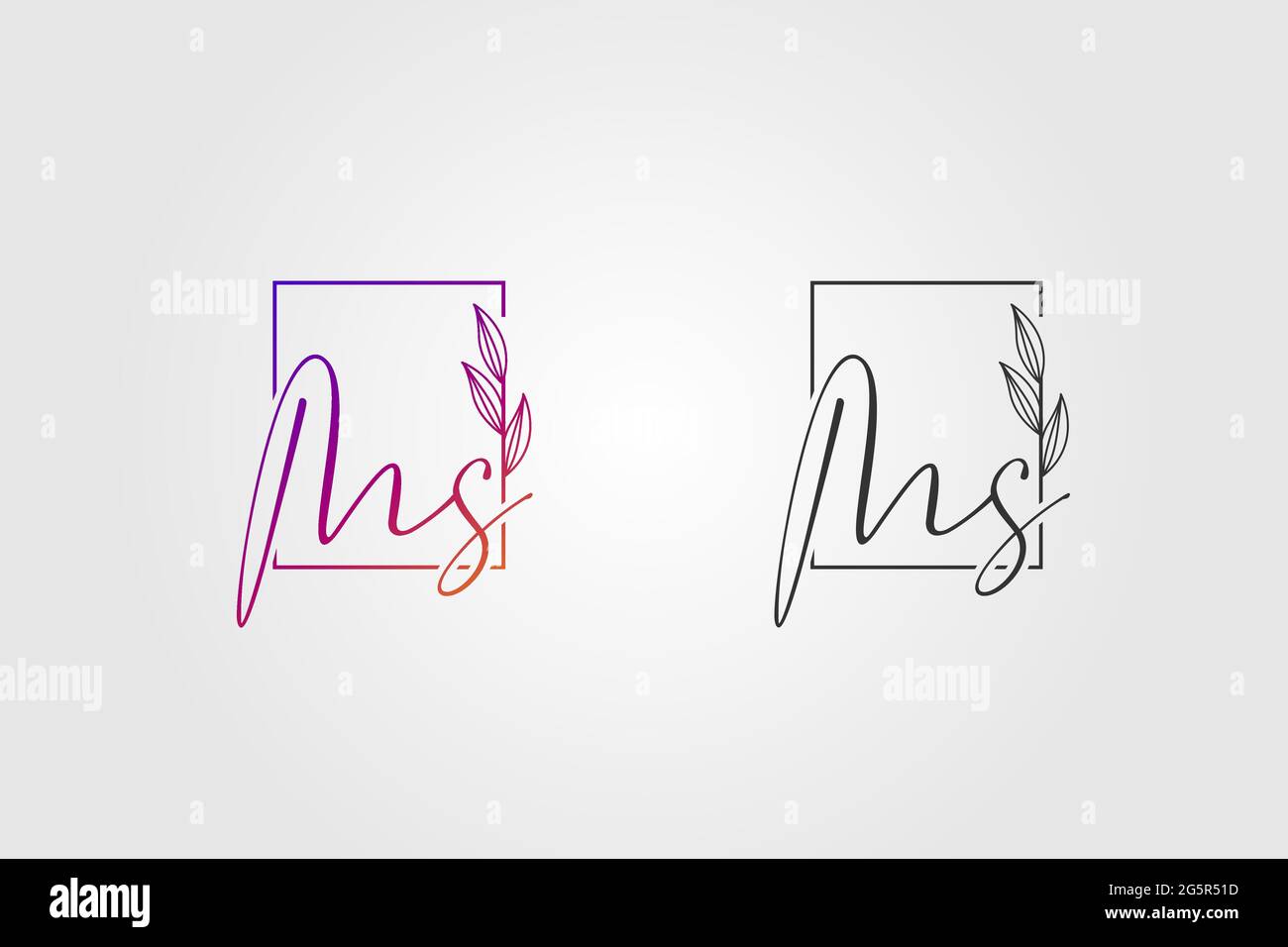 vector logo signature combination letter M isolated rectangle with ...