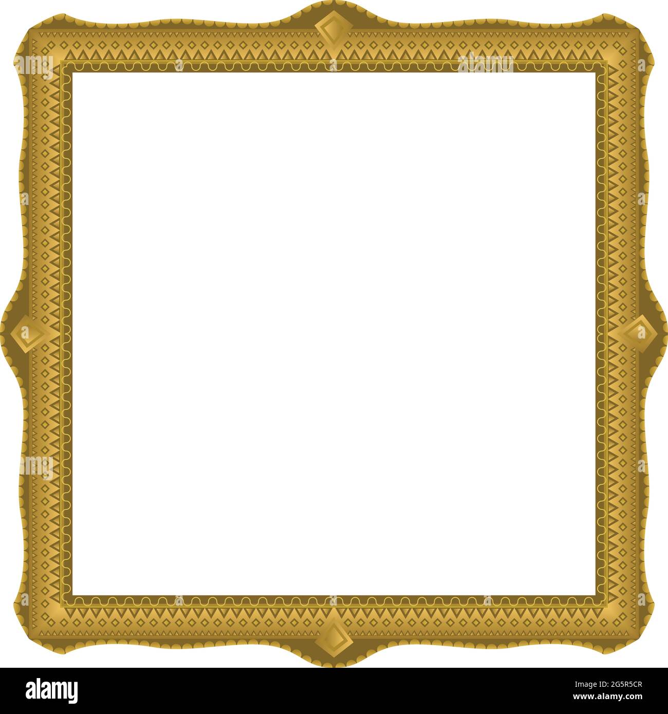 Golden square frame white Stock Vector Images - Alamy