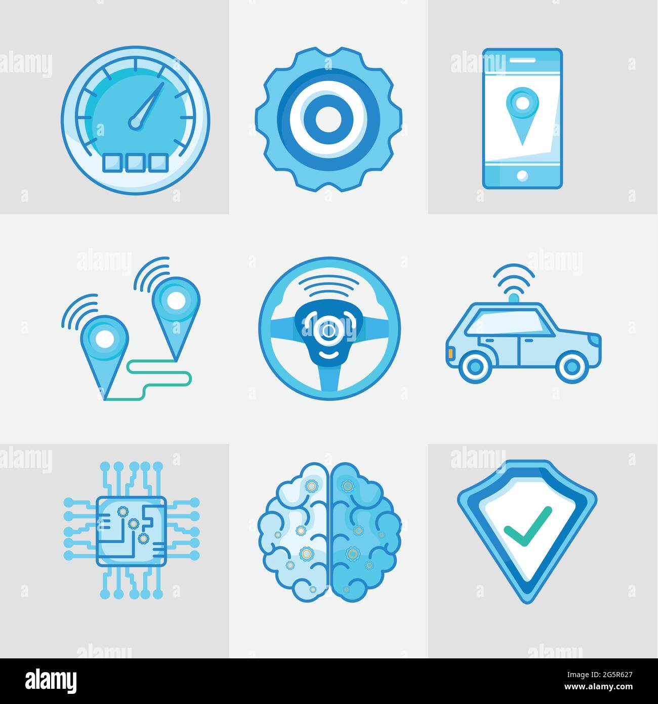 Transportation and vehicle symbol collection Stock Vector Image & Art ...