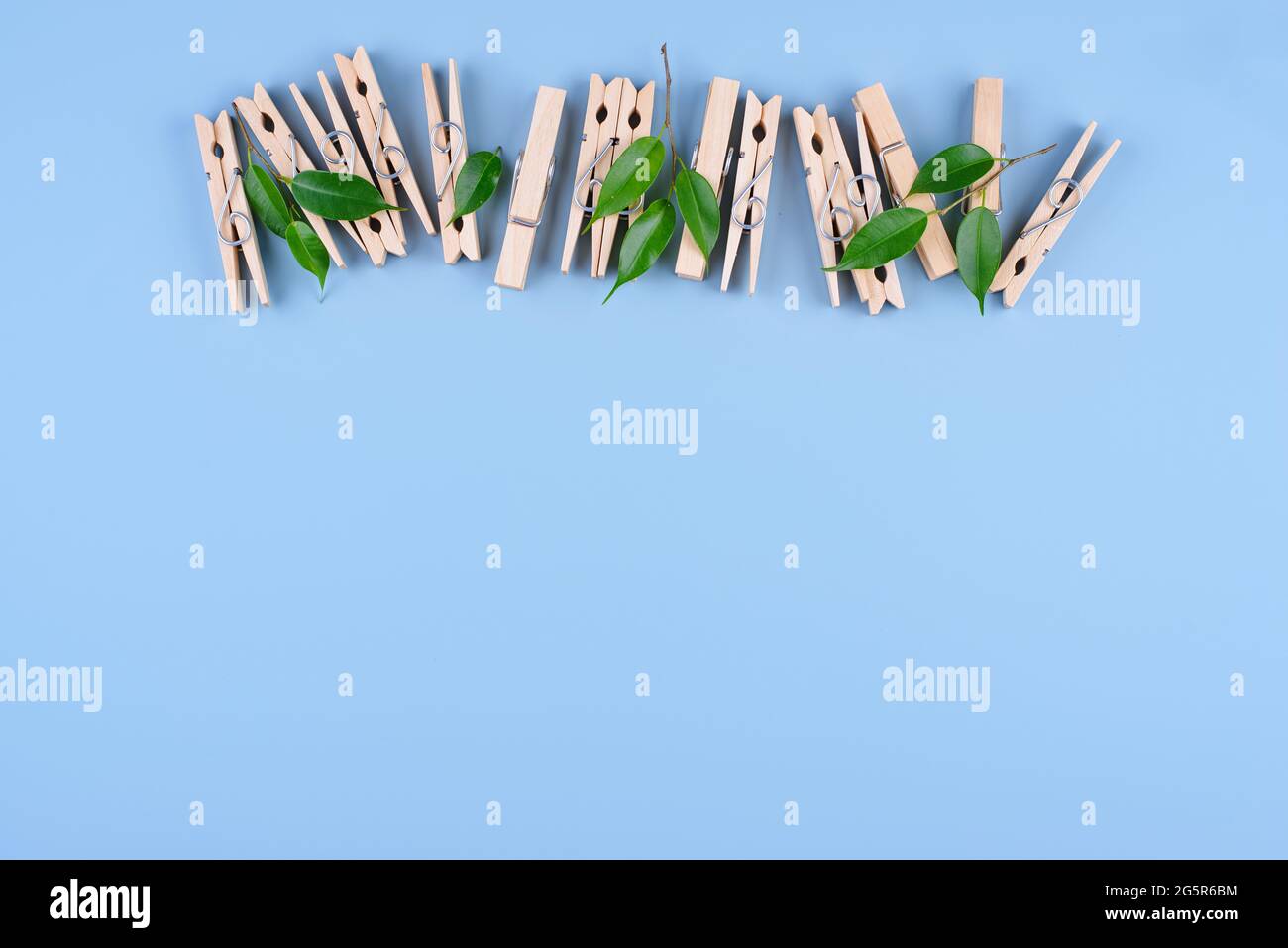 Zero waste eco wooden clothes pin Stock Photo - Alamy