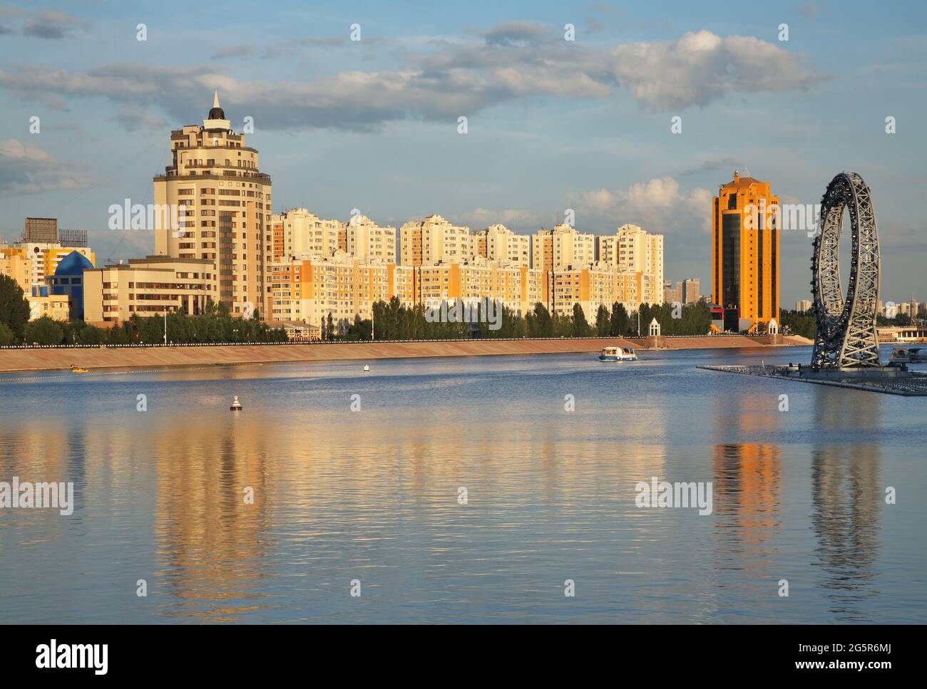 Embankment of Ishim river in Astana. Kazakhstan Stock Photo - Alamy