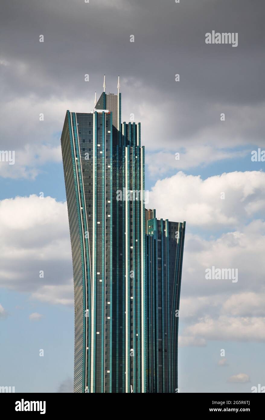 Emerald Towers office complex in Astana. Kazakhstan Stock Photo - Alamy