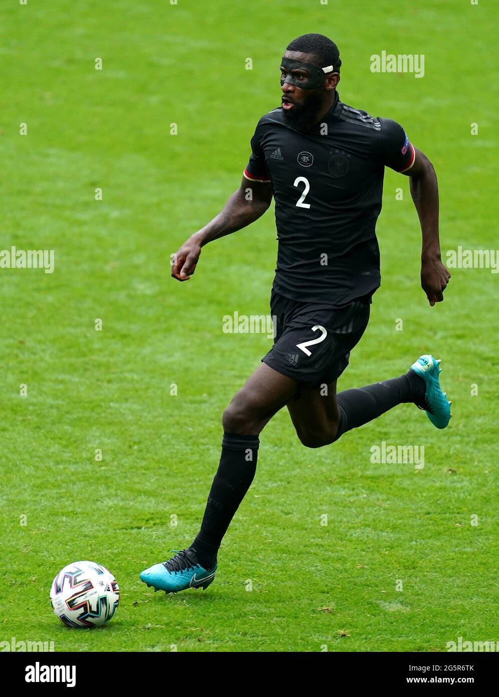 Germany's Antonio Rudiger in action during the UEFA Euro 2020 round of ...
