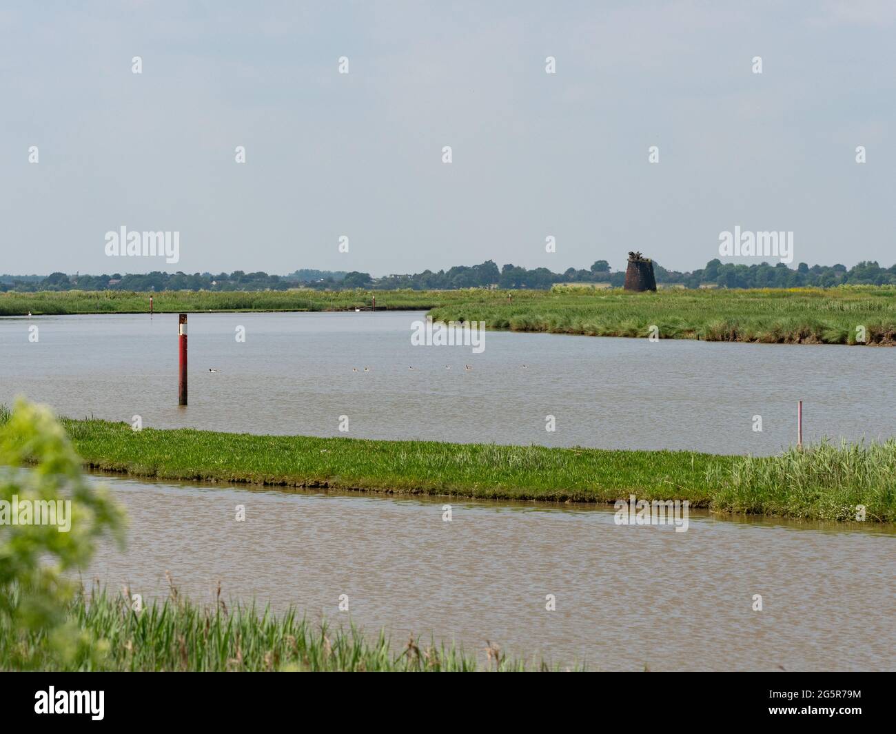 Norfolk Drainage channels and marshes Stock Photo - Alamy