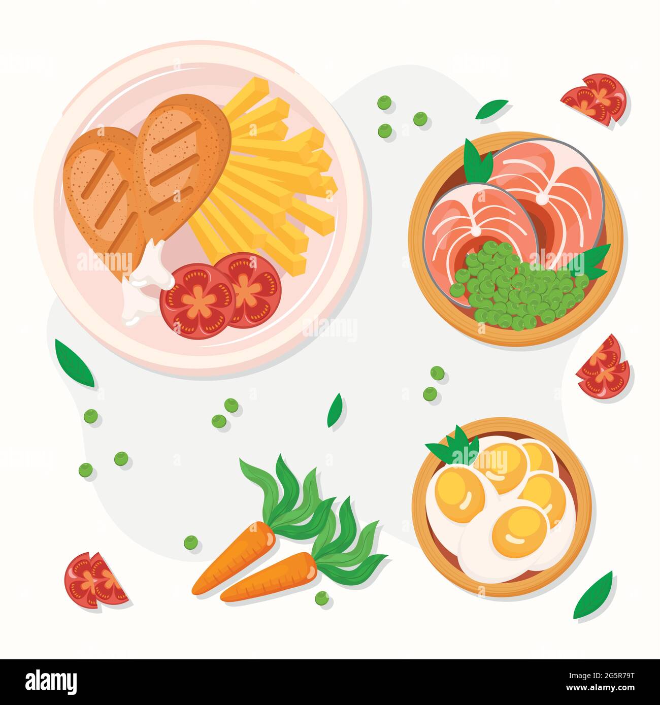 food plates symbol collection Stock Vector Image & Art - Alamy