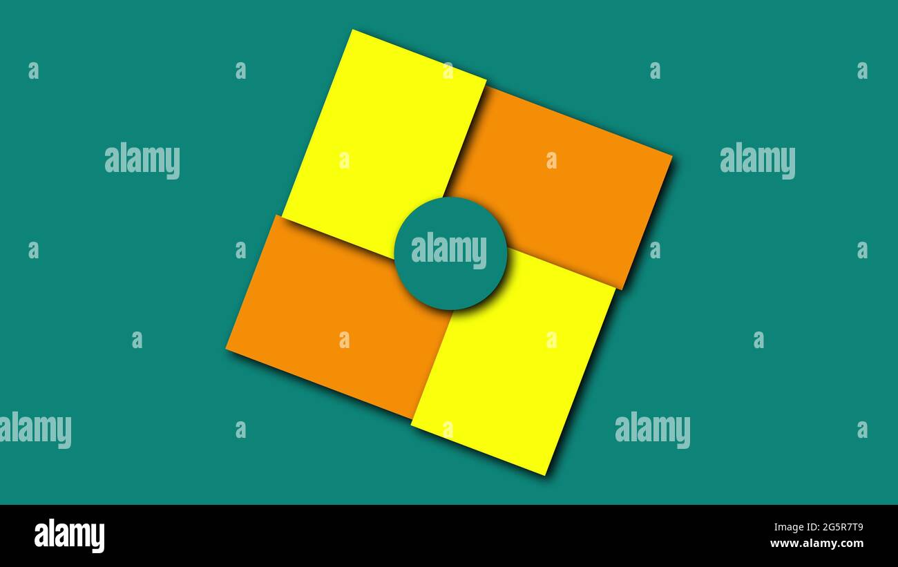 Geometric colorful shapes, computer generated. 3d render visual ...